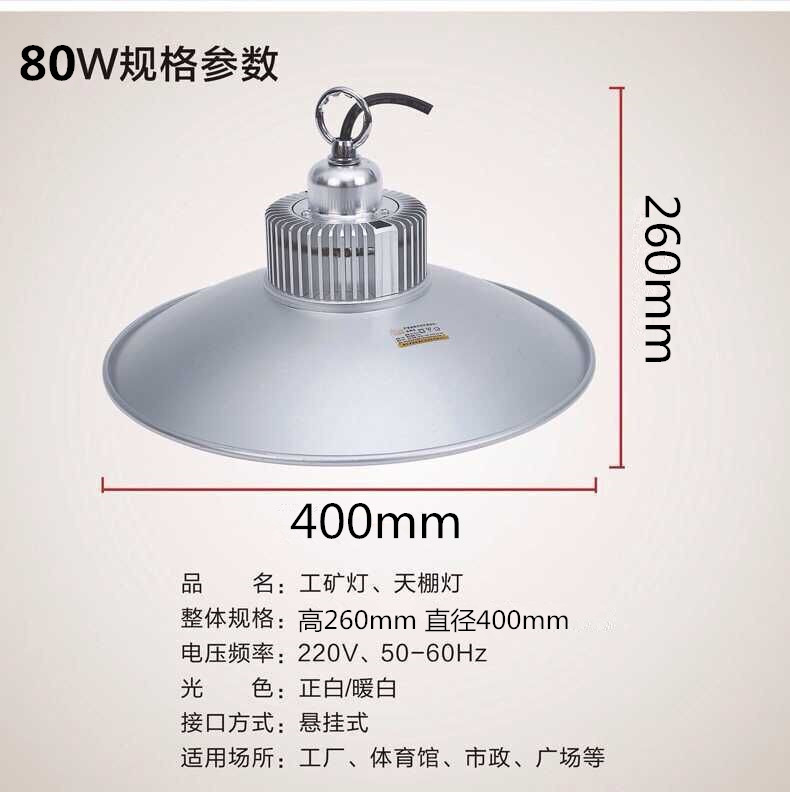 30W 50W 80W 100W 150W LED工矿灯厂房灯工厂车间照明仓库天棚灯 - 照明批发网