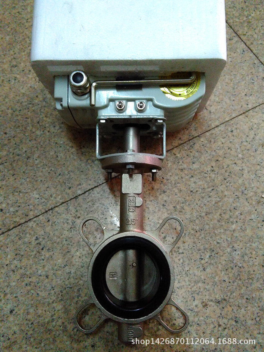 D971X-16P 电动对夹式蝶阀 304电动蝶阀 软密封蝶阀DN40~DN400 - 阀批发网