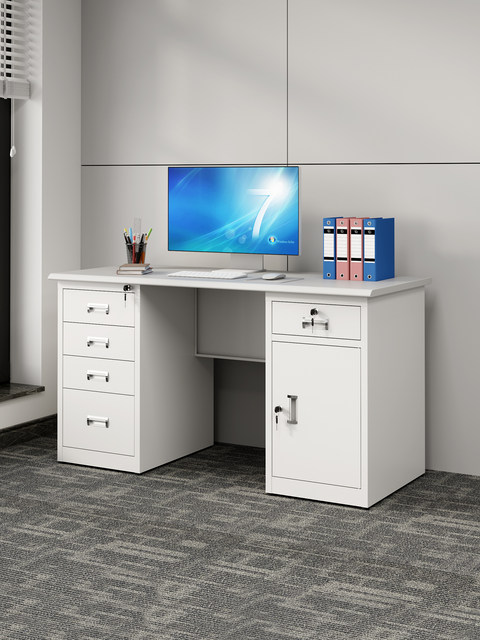 Iron steel desk employee single computer desk 1.4 meters 1.6 meters ...