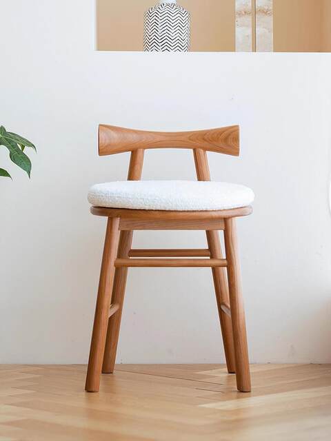 Full solid wood butterfly stool household solid wood stool cherry wood ...