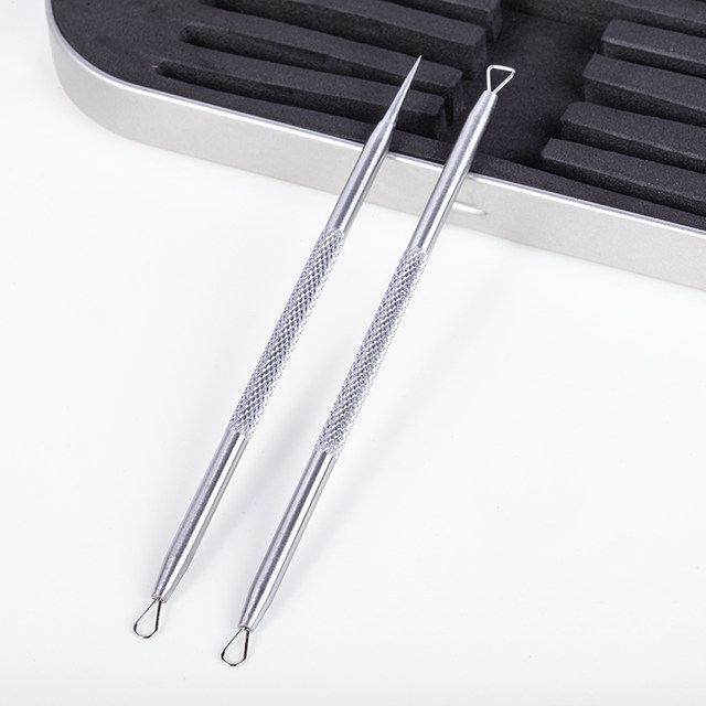 Stainless steel acne needle five-piece set cell clip blackhead removal ...