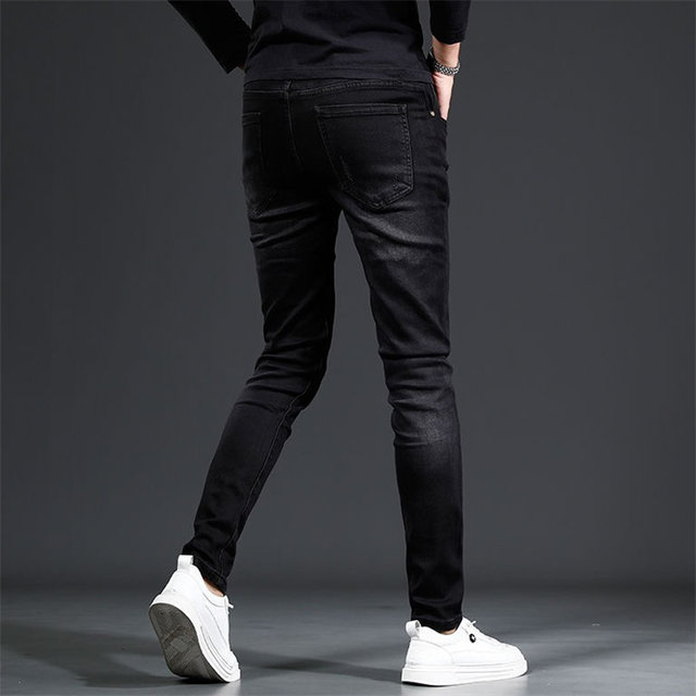 European station high-end embroidered jeans for men's trendy foreign ...
