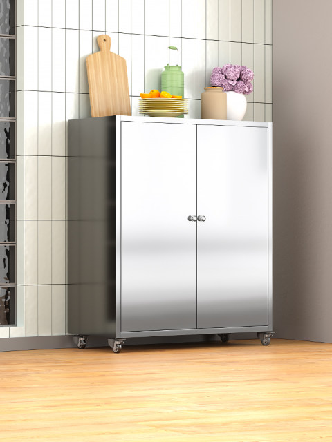 304 stainless steel kitchen side cabinet storage cabinet household ...