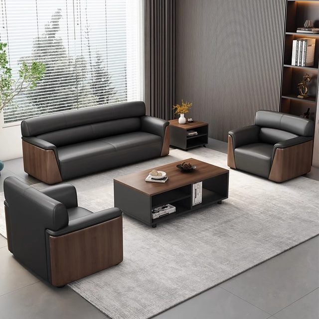 Office sofa simple modern business reception and reception new Chinese ...