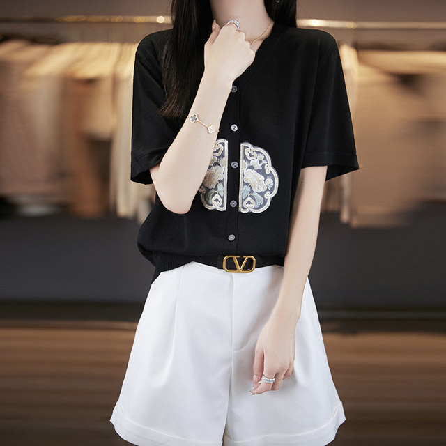 Outlet clearance Gedi brand tail cut goods for women ice silk V-neck ...
