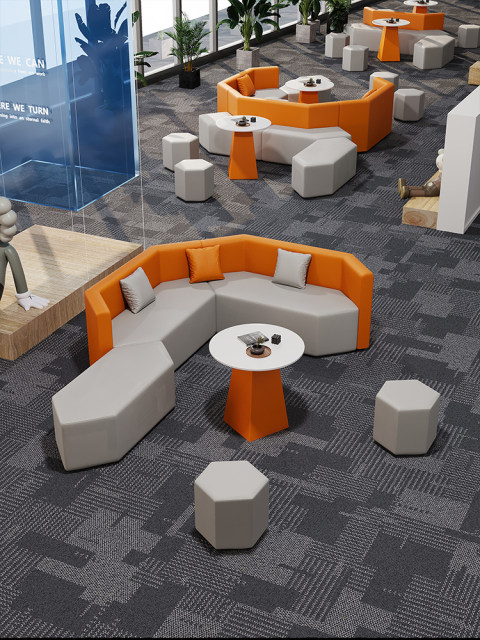 Creative training institution lounge area leisure reception room ...