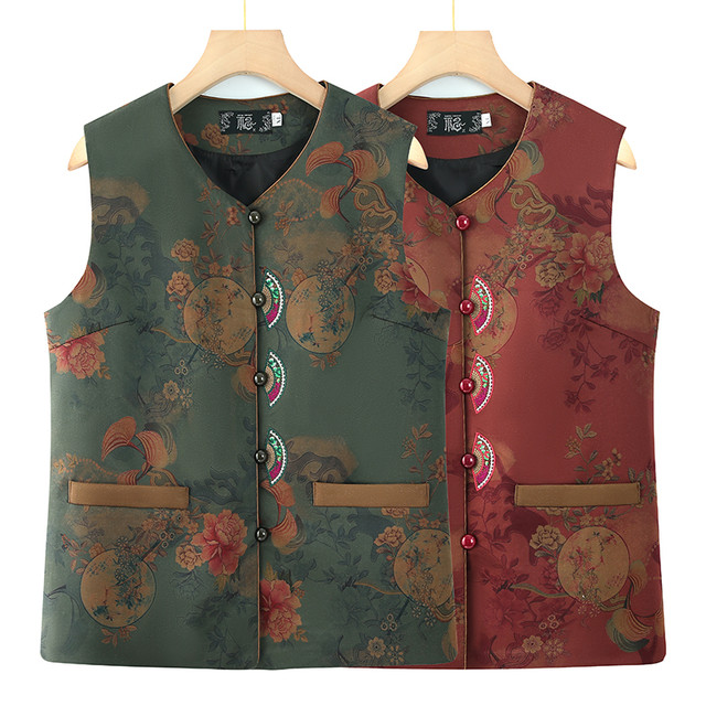 Senior grandma wears spring vest vest vest 2025 new mother wears women ...