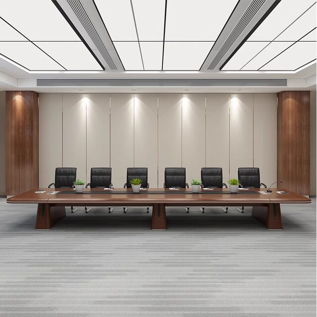 Large business conference table long desk office business negotiation ...