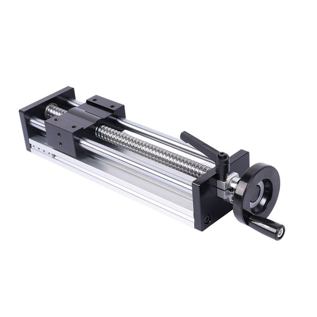 80 wide double optical axis ball screw cross module linear guide rail sliding table manual ...