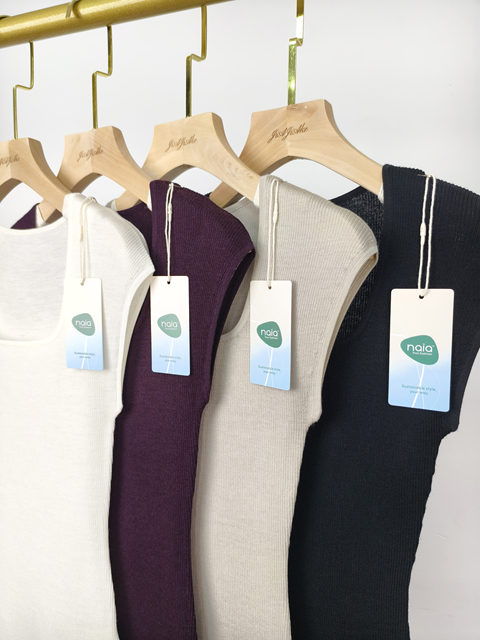 Eastman acetate wool shoulder-free square collar vest knitted base ...