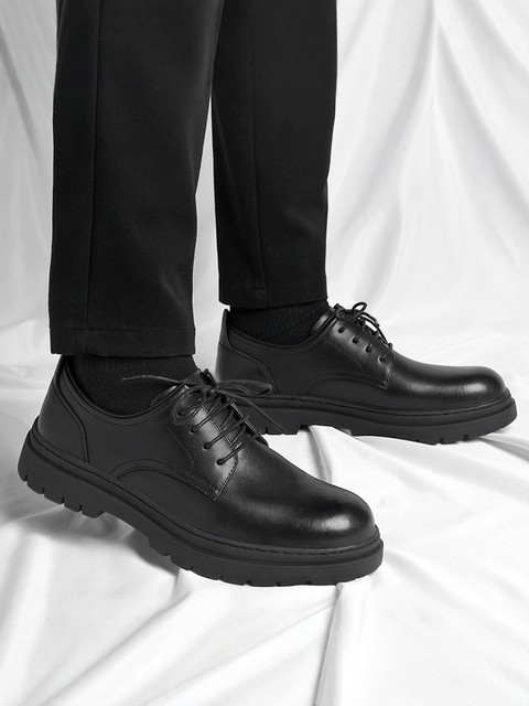 Cowhide round-toe men's leather shoes British style business casual ...