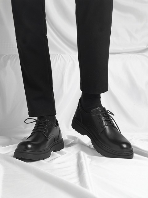 Cowhide round-toe men's leather shoes British style business casual ...