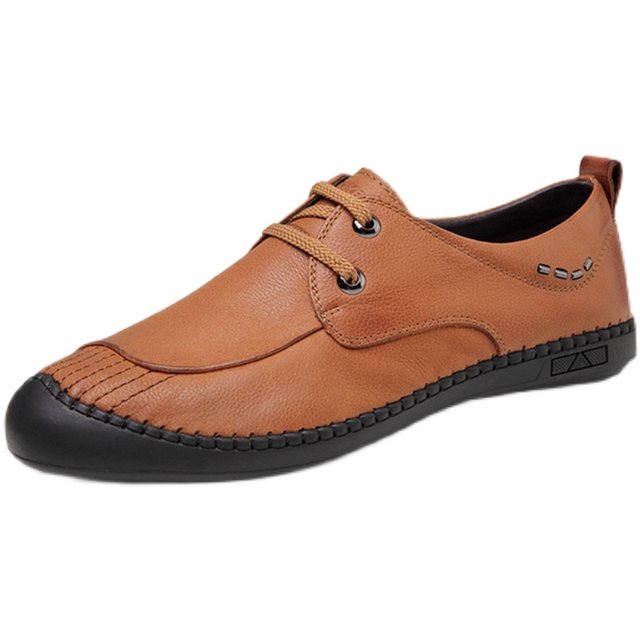 BOKE men's shoes, popular versatile outdoor casual leather shoes for men, lazy beans shoes