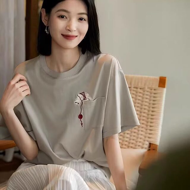 Outlets clearance Gedi brand tail cut goods for women's embroidered cat ...