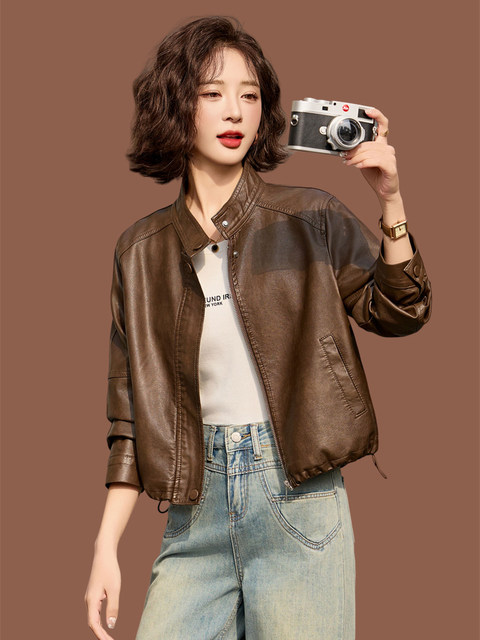 Haining genuine leather small leather jacket for women 2025 new hot and ...