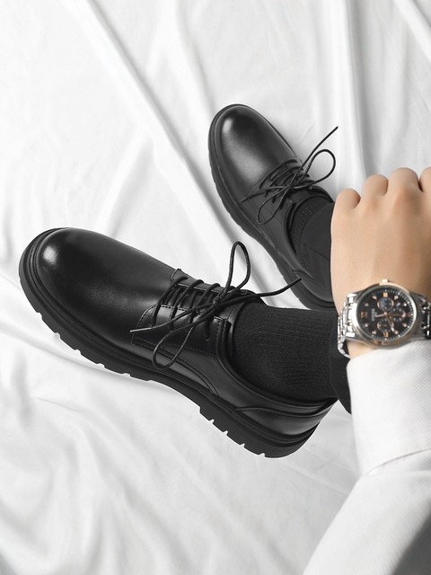 Cowhide round-toe men's leather shoes British style business casual ...