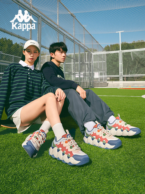 Kappa Kapa back-to-back daddy shoes for women 2025 new couple thick ...