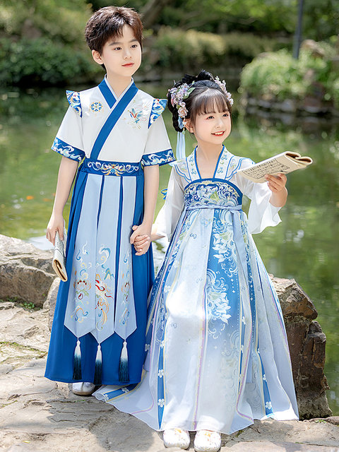Children's Hanfu Girls and Young Master Tang Clothing 2025 new Chinese style ancient costume boy ...