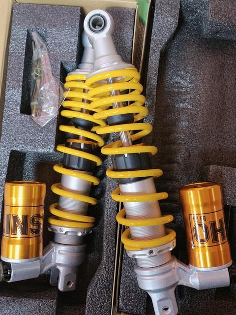 Olins motorcycle modification inverted rear shock absorption PCX150 ...