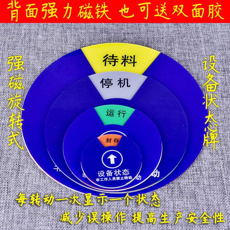 Acrylic equipment status sign factory equipment status management sign ...
