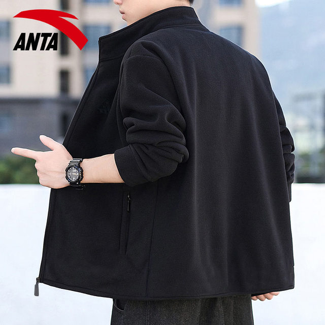 Anta coat men's 2025 new spring double -sided fleece heating outdoor ...