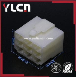 汽车防水连接器 汽车接插件 配件DJ7091-6.3-21乳黄壳1813344-1-阿里巴巴