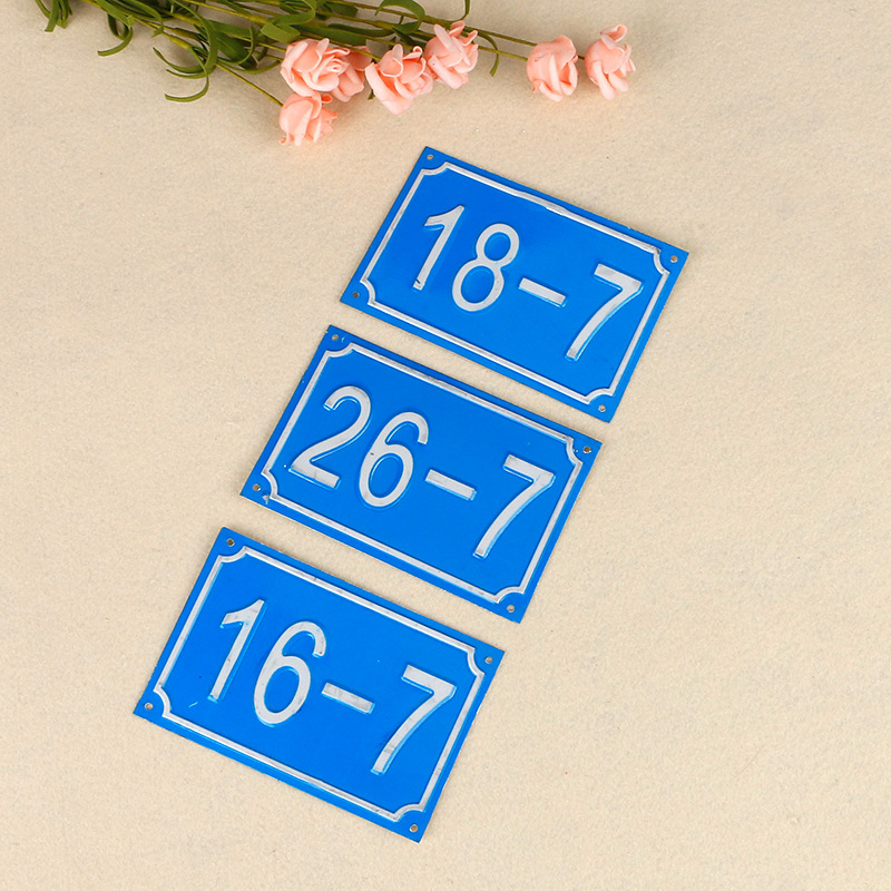 Metal Aluminum Stamped Embossed Reflective Building Number Signs for ...