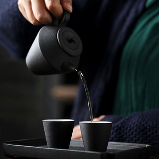 遇素 陶瓷一壶二杯小套装黑陶快客杯功夫茶具茶壶茶杯茶盘zhengta-阿里巴巴