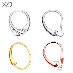 XD法式耳钩耳拍diy配件S925银饰品镀18K金配饰耳环耳扣批发直销-阿里巴巴