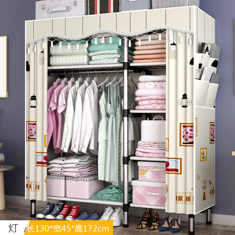 Supply Simple Wardrobe Fabric Cloth Wardrobe Simple Modern Rental ...