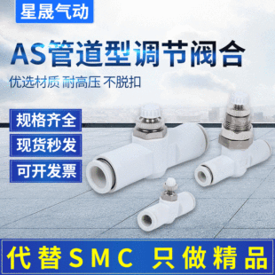 SMC型管道型调节阀LSA/AS1001F-04-3隔板管道直通调速阀快速接头-阿里巴巴