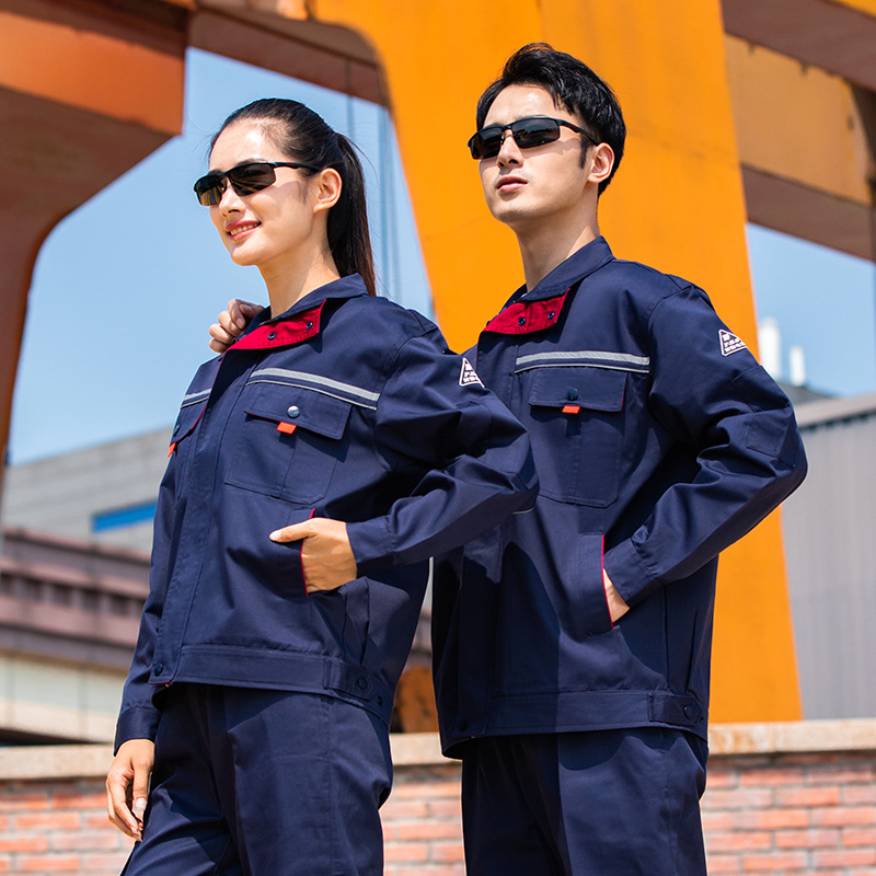 Autumn and Winter Anti-static Work Suit Men's Reflective Strip Gas ...