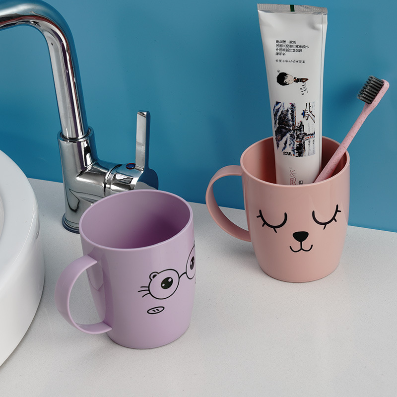 Cartoon Printing Plastic Wash Cup Household Bathroom Toilet Brush Cup ...