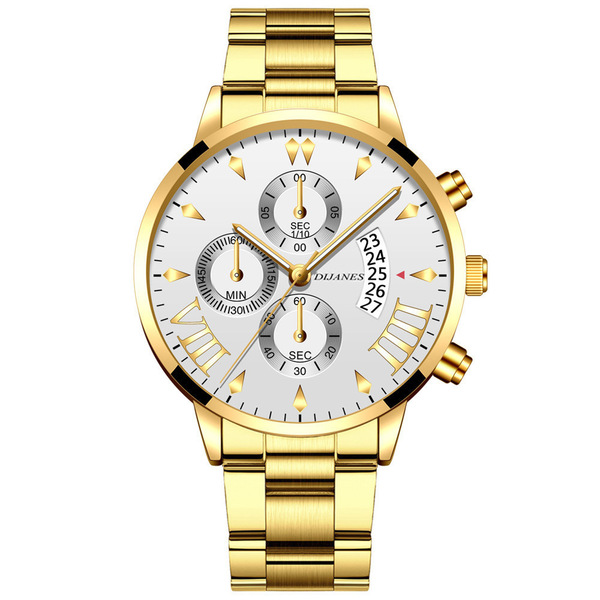 DIJANES Fashion Men's Stainless Steel Quartz Watch Men's Business ...