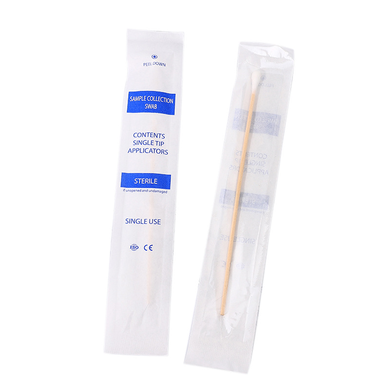 15cm single-head long wooden stick cotton swab single package 6-inch ...