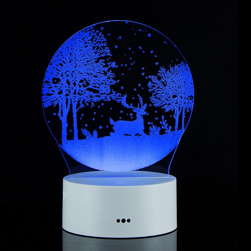 USB Red Blue Purple 3 color night light bedroom bedside night light ...