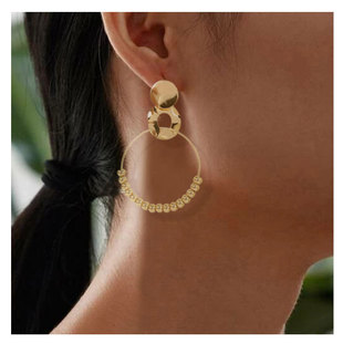 跨境款耳饰 欧美时尚几何圆形合金耳环女 earrings F6820-阿里巴巴