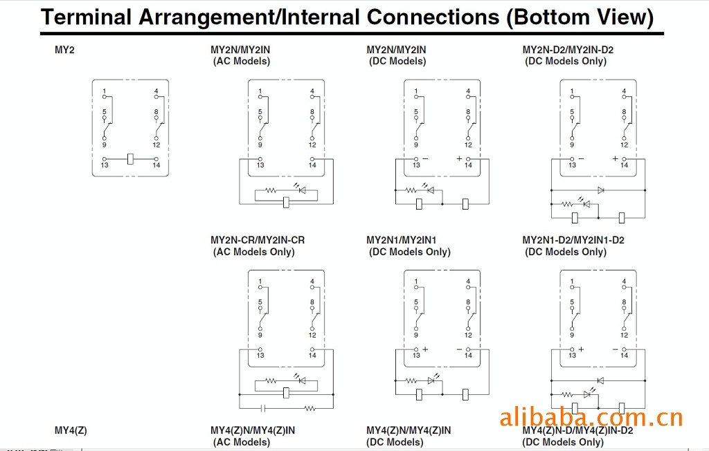 欧姆龙(日本) OMRON 小型继电器 MY4NJ 220VAC 220VDC-阿里巴巴