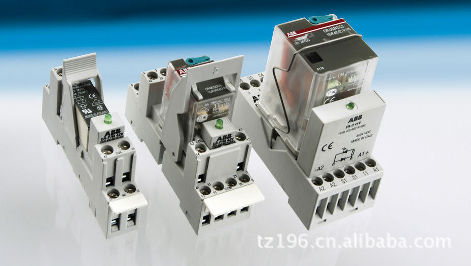 ABB CR-M系列 插拔式 接口 中间继电器CR-M024DC2L 2组带灯DC24V-阿里巴巴