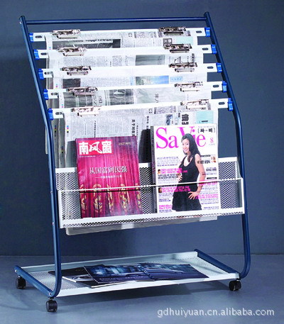 酒店报纸杂志架办公资料收纳架商场企业宣传期刊金属落地展示架-阿里巴巴