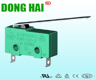 东海DONGHAI小型 微动开关、限位开关、行程开关、绿色 KW4-3Z-3-阿里巴巴