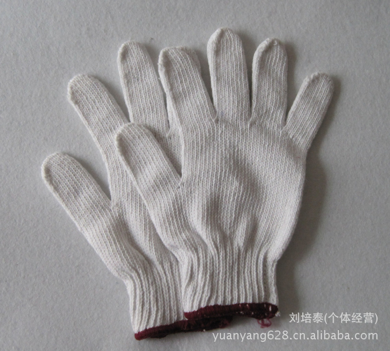 劳保棉纱700克加厚工作手套透气 耐磨防滑漂白针织保暖隔热建手套-阿里巴巴