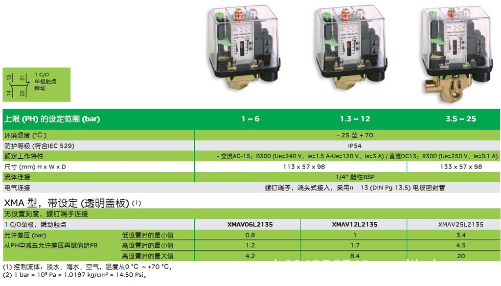 原装 XMAV25L2135/06L2135/12L2135/XMPA06B2131透明型压力开关-阿里巴巴
