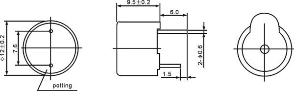 THDZ 蜂鸣器 5v有源一体式耐高温 TMB12A05蜂鸣器-阿里巴巴