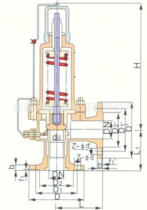 深圳安全阀批发微启式蒸汽安全阀型号A41H-16C法兰铸钢安全阀直销-阿里巴巴
