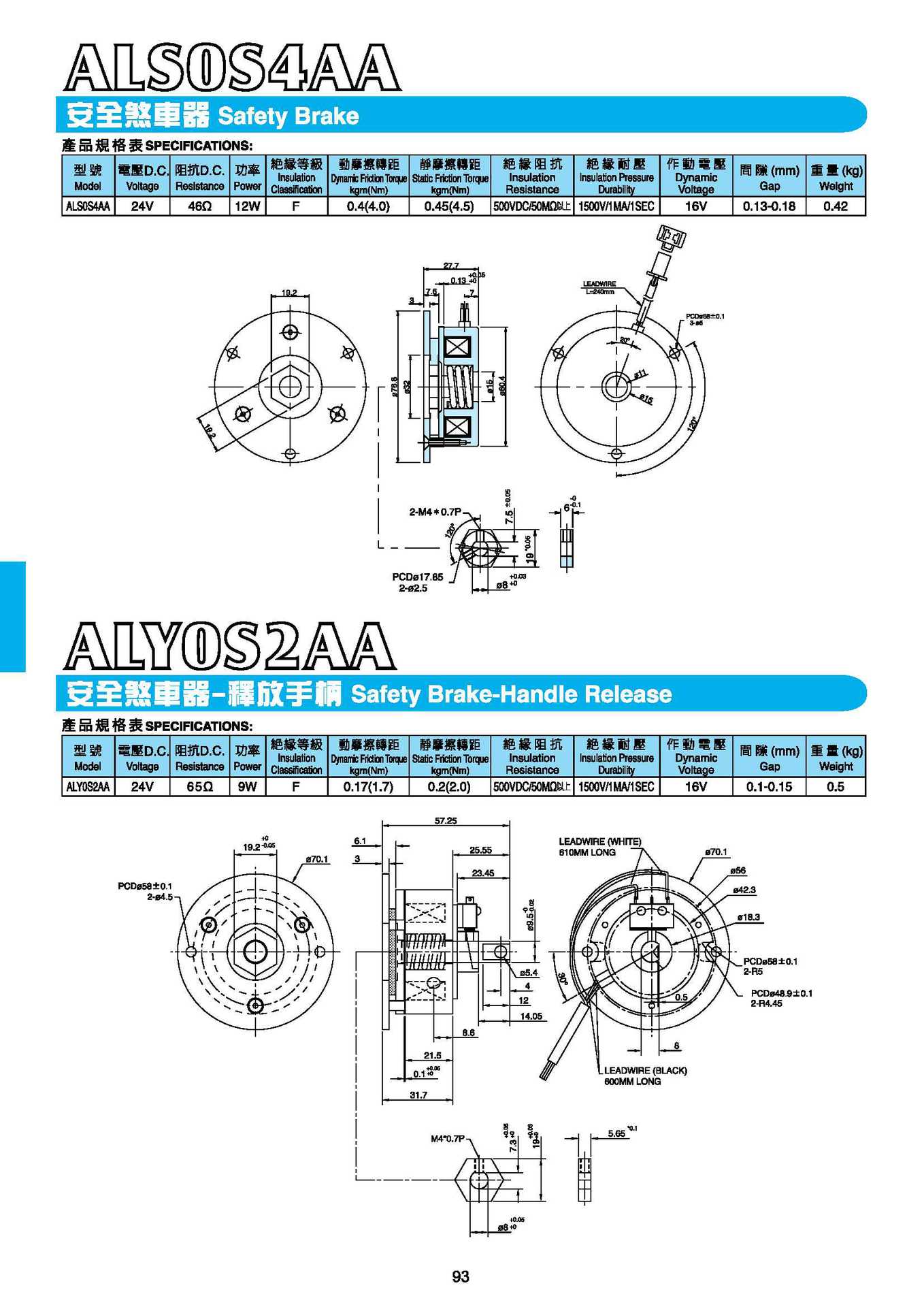 台湾仟岱ALS0S4AA断电刹车ALS0S4AE 步进电机专用-阿里巴巴