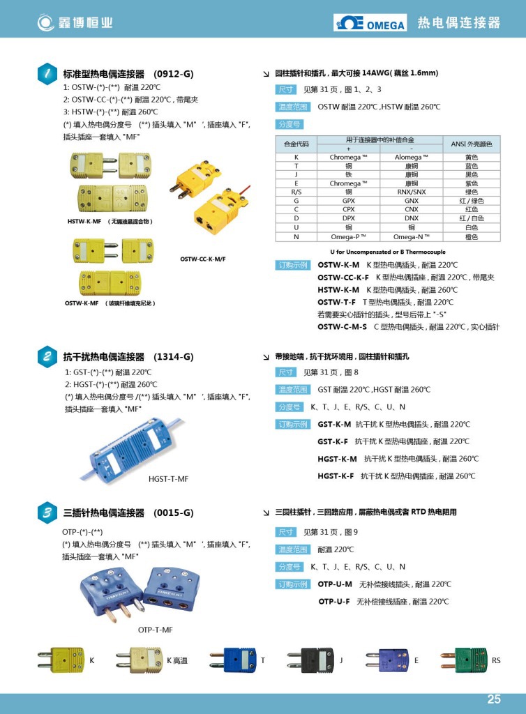 欧米SMTC-PBRZ-S,SMTC-CH-S,SMTC-CH-P热电偶插头多针电偶连接器-阿里巴巴