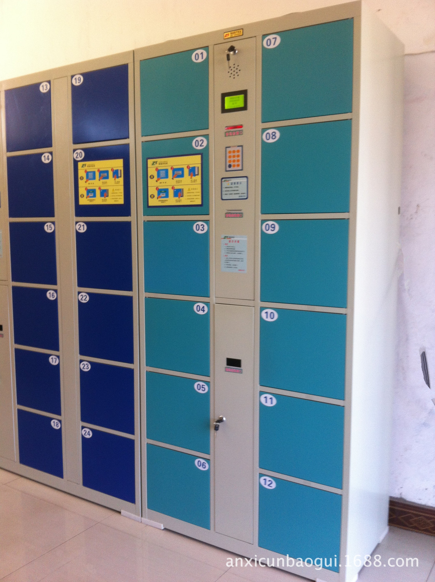 安信24门电子寄存柜 超市存包柜 电子储物柜 行李包裹寄存柜-阿里巴巴