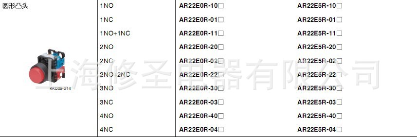 凸头按钮AR22E0R全系列触点日本富士AR22EOR全新原装正品量大优惠-阿里巴巴