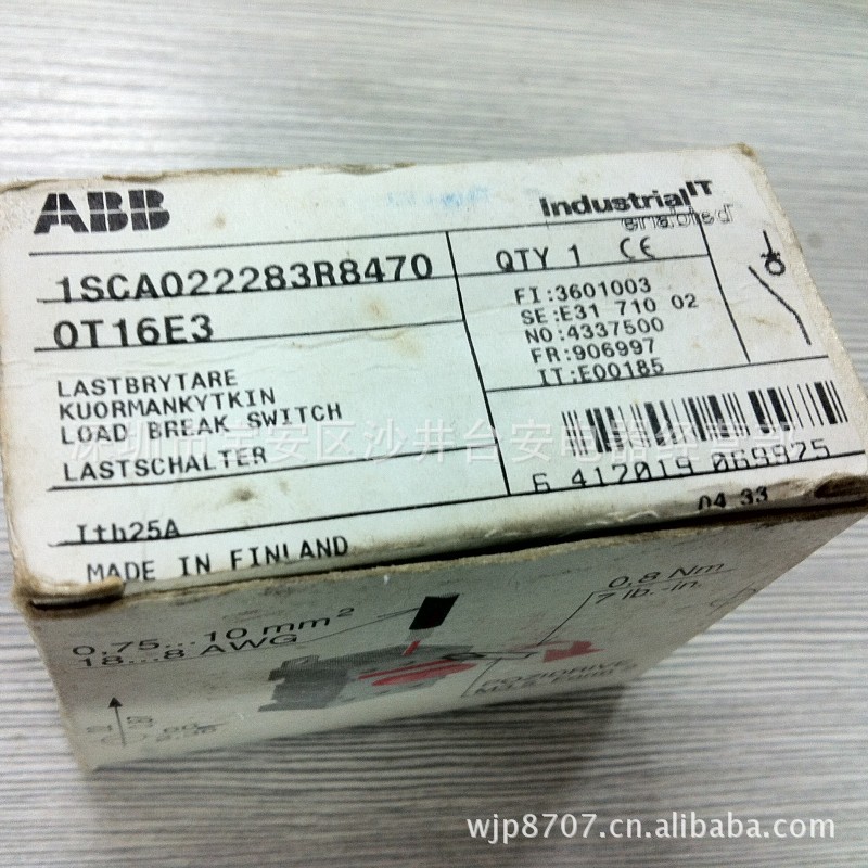 原装正品 ABB 隔离开关 OT16E3 16A-阿里巴巴